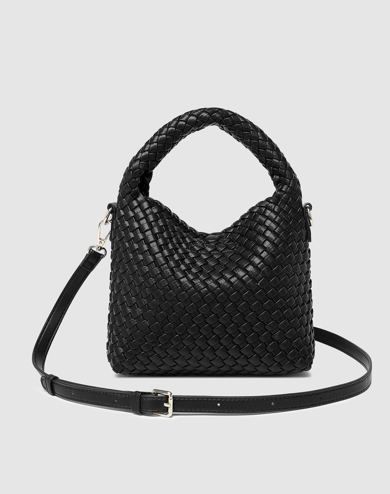 Ladies Black Woven Handbag Gabby – QUEEN & GRACE